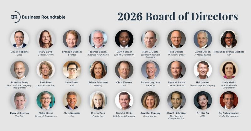 Business Roundtable Announces 2026 CEO Board of Directors and Policy ...