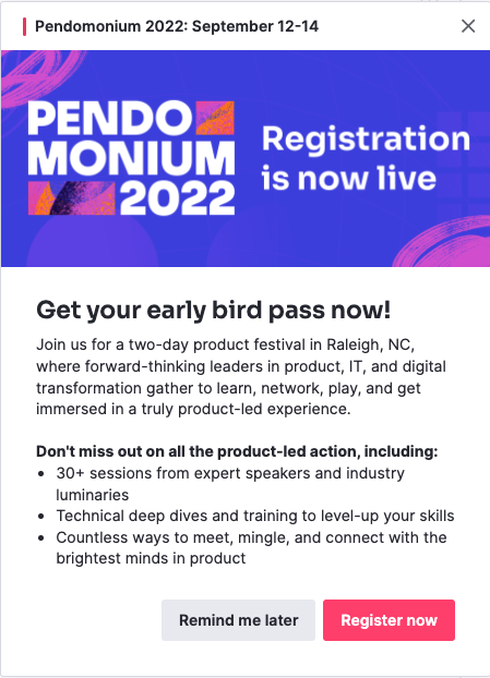 7 types of Pendo guides for more efficient marketing | Pendo Blog ...