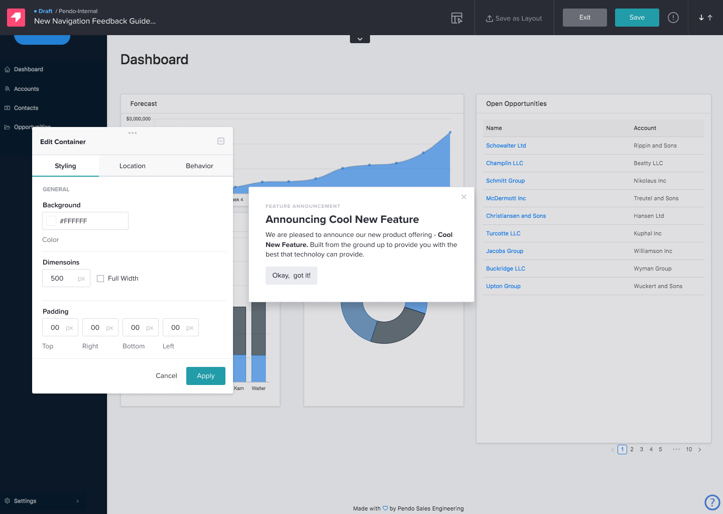 Visual Design Studio: Expand the power of in-app guides | Pendo.io Blog ...