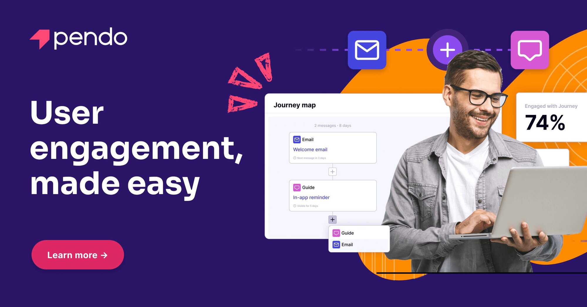 Pendo Orchestrate | Customer Engagement Platform for User Journeys