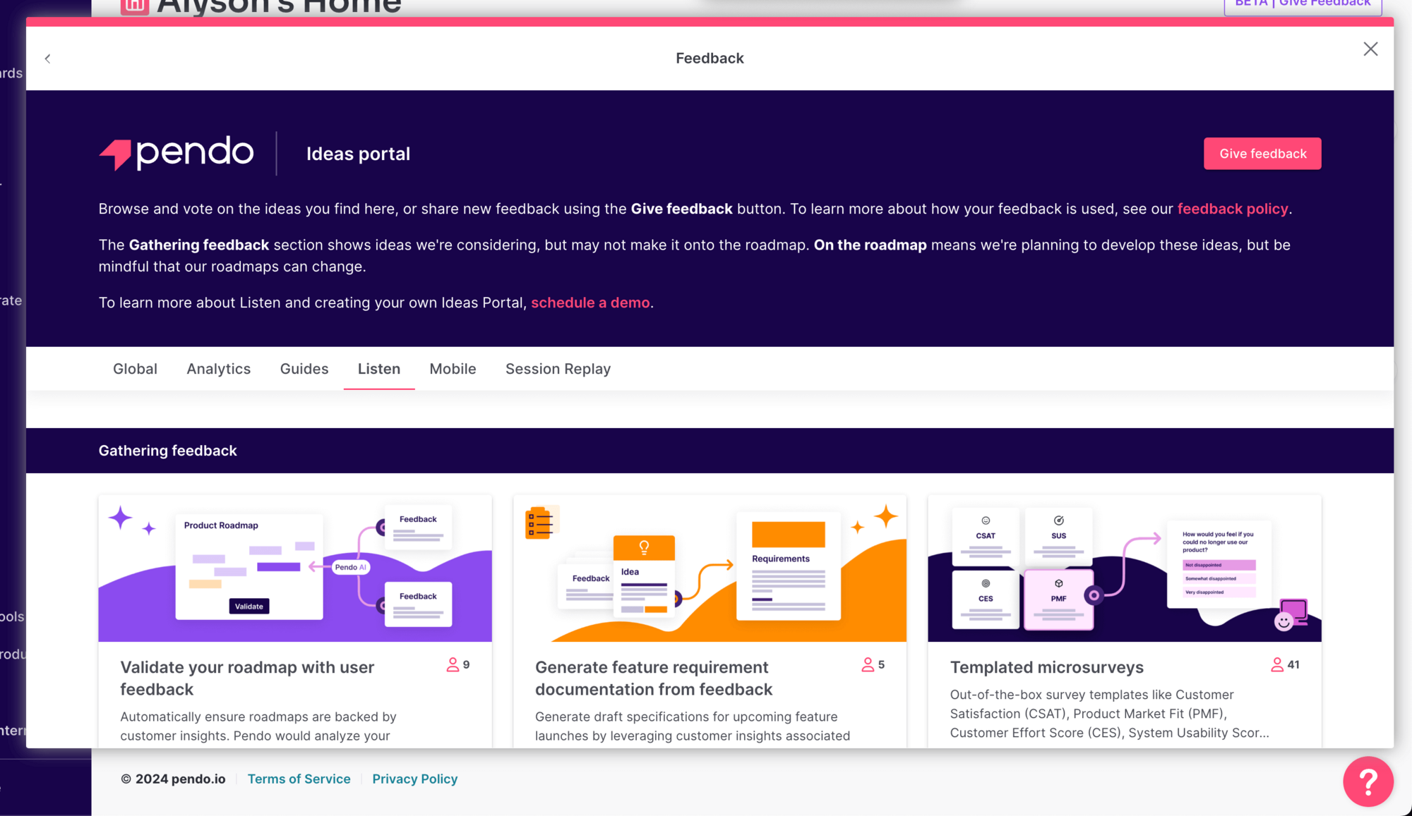 Pendo on Pendo: How we launched our ideas portal with Listen - Pendo ...