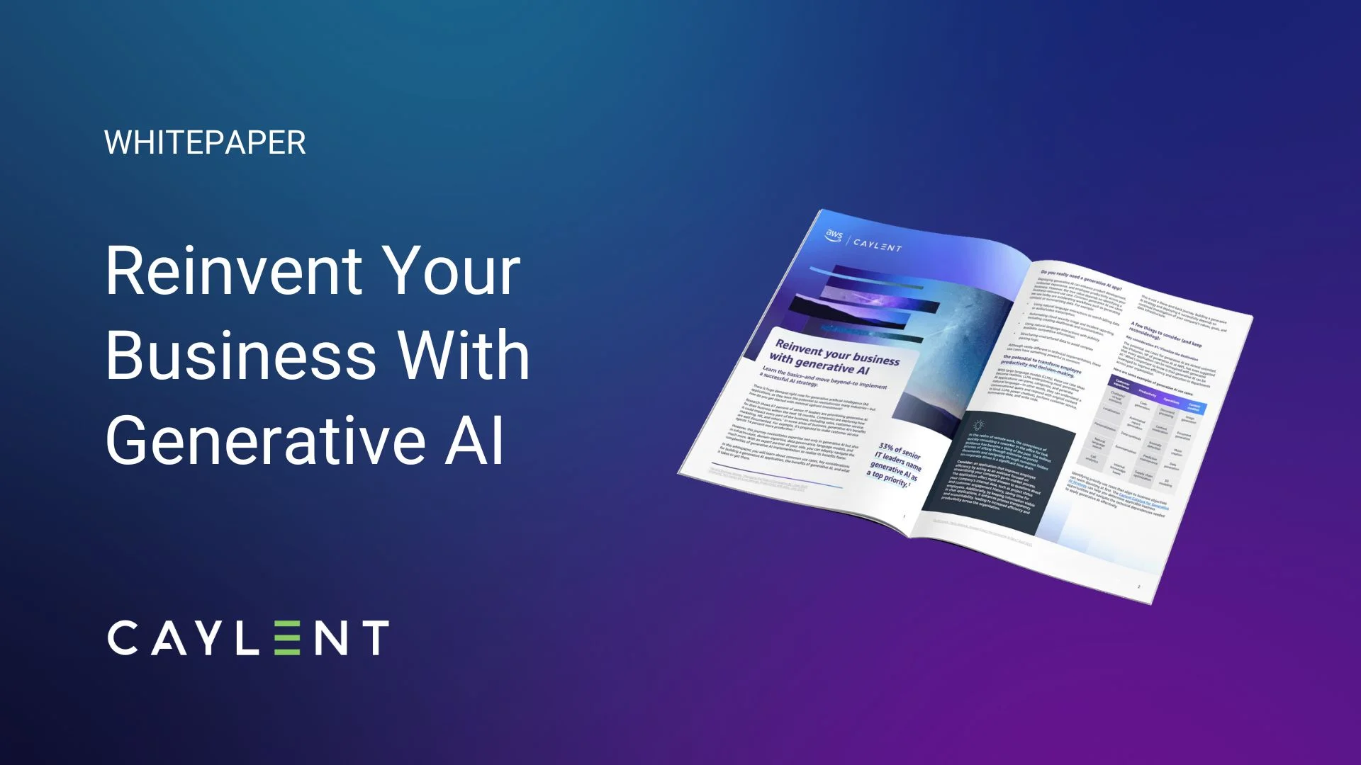 Whitepaper: Reinvent Your Business with Generative AI | Caylent