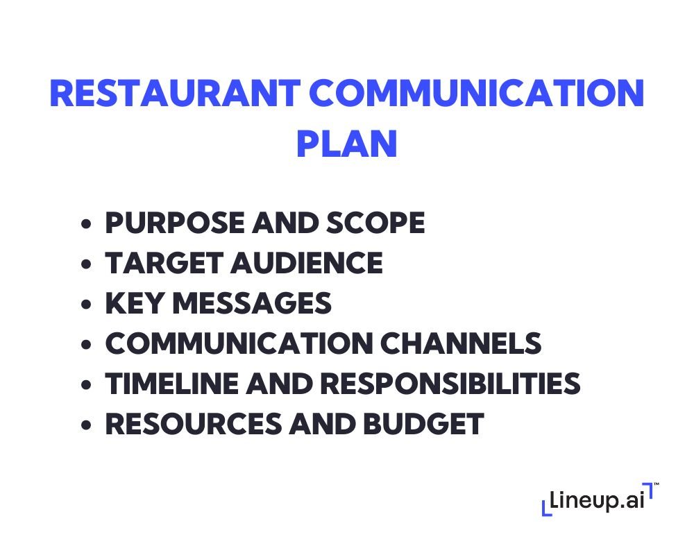 How to Develop a Restaurant Communication Plan | Lineup.ai