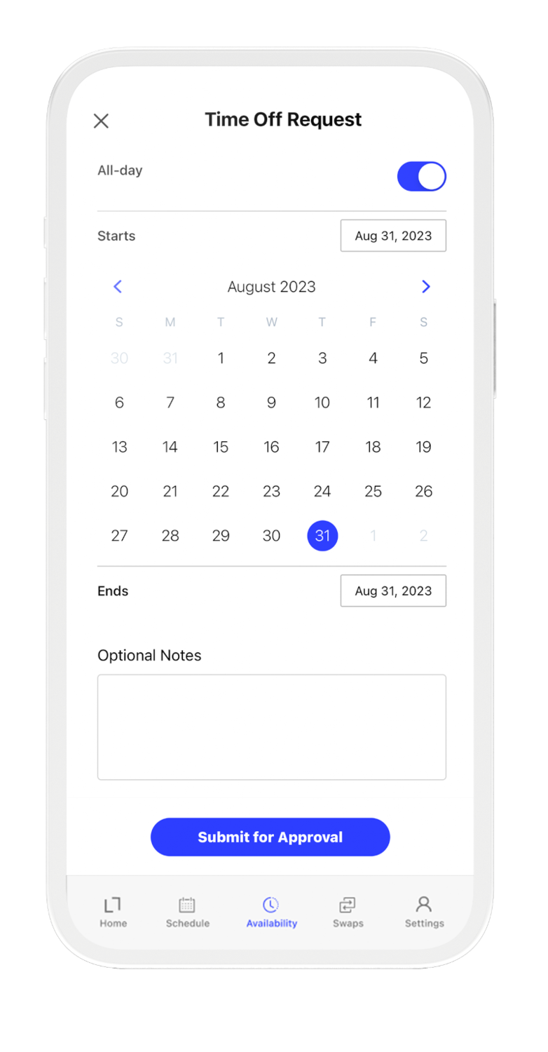 Mobile App for Employees | Lineup.ai