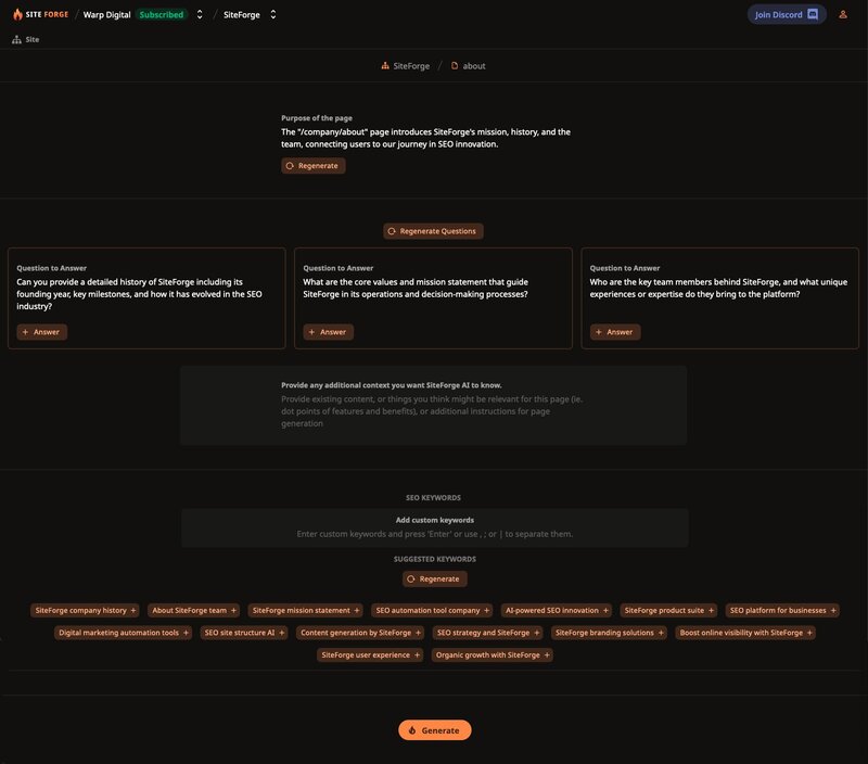 AI Wireframe Generator » SiteForge