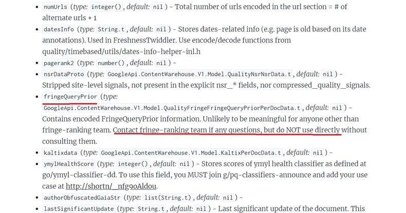 Google API Leak - Detailed Analysis