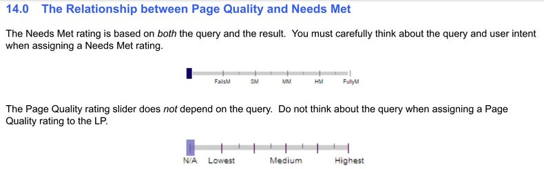 Google Core Ranking Factors: Relevance and Page Quality
