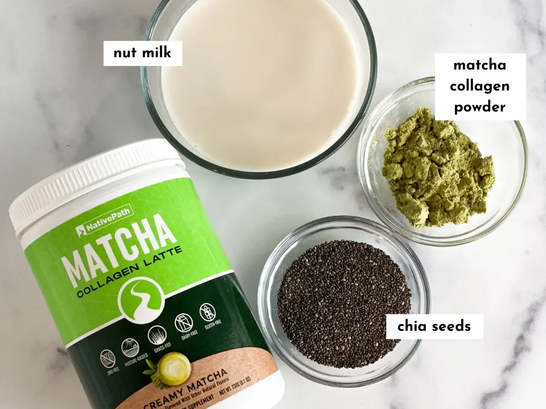 Matcha Collagen Chia Seed Pudding