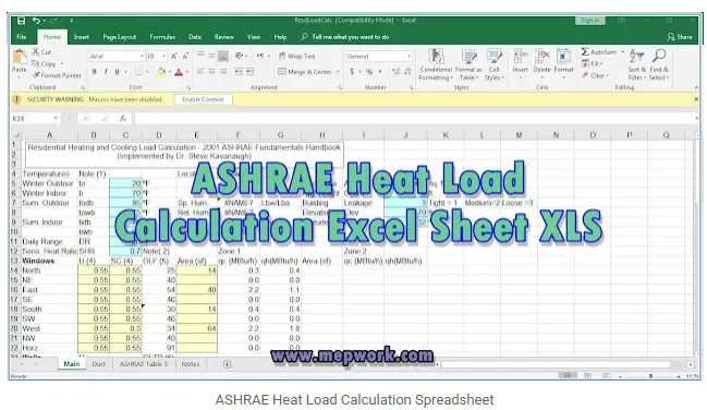 HVAC Estimating Excel Spreadsheet Templates for Contractors