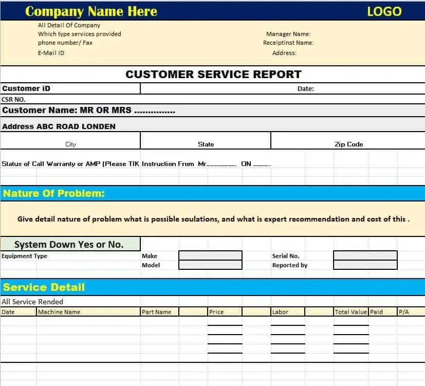 10 Best Excel Field Service Report Templates + Pros & Cons