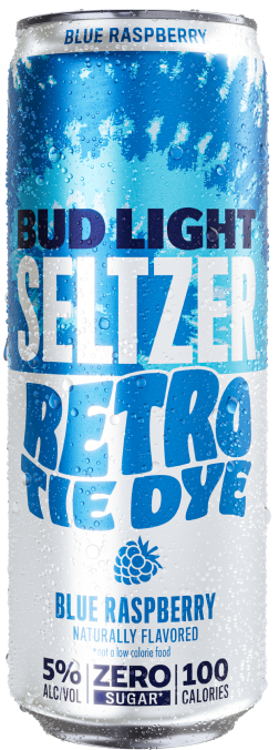 Bud Light Seltzer Retro Tie Dye Blue Raspberry