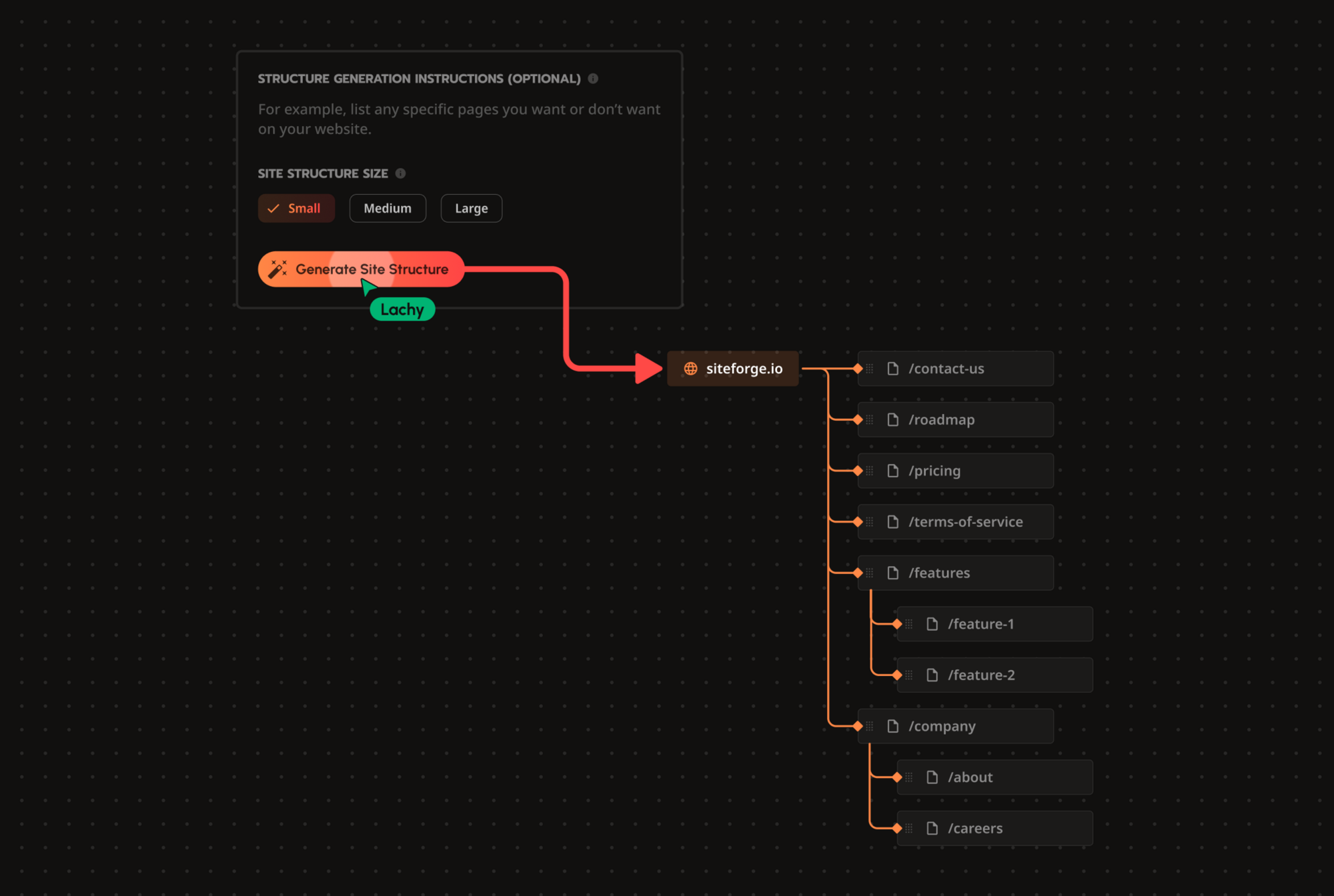 AI Wireframe Generator » SiteForge
