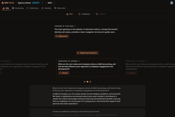 AI Wireframe Generator » SiteForge