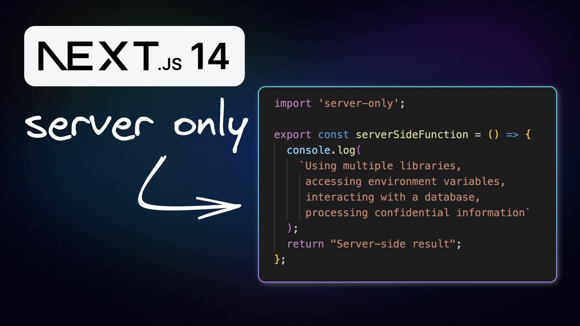 Server-only Code in Next.js App Router