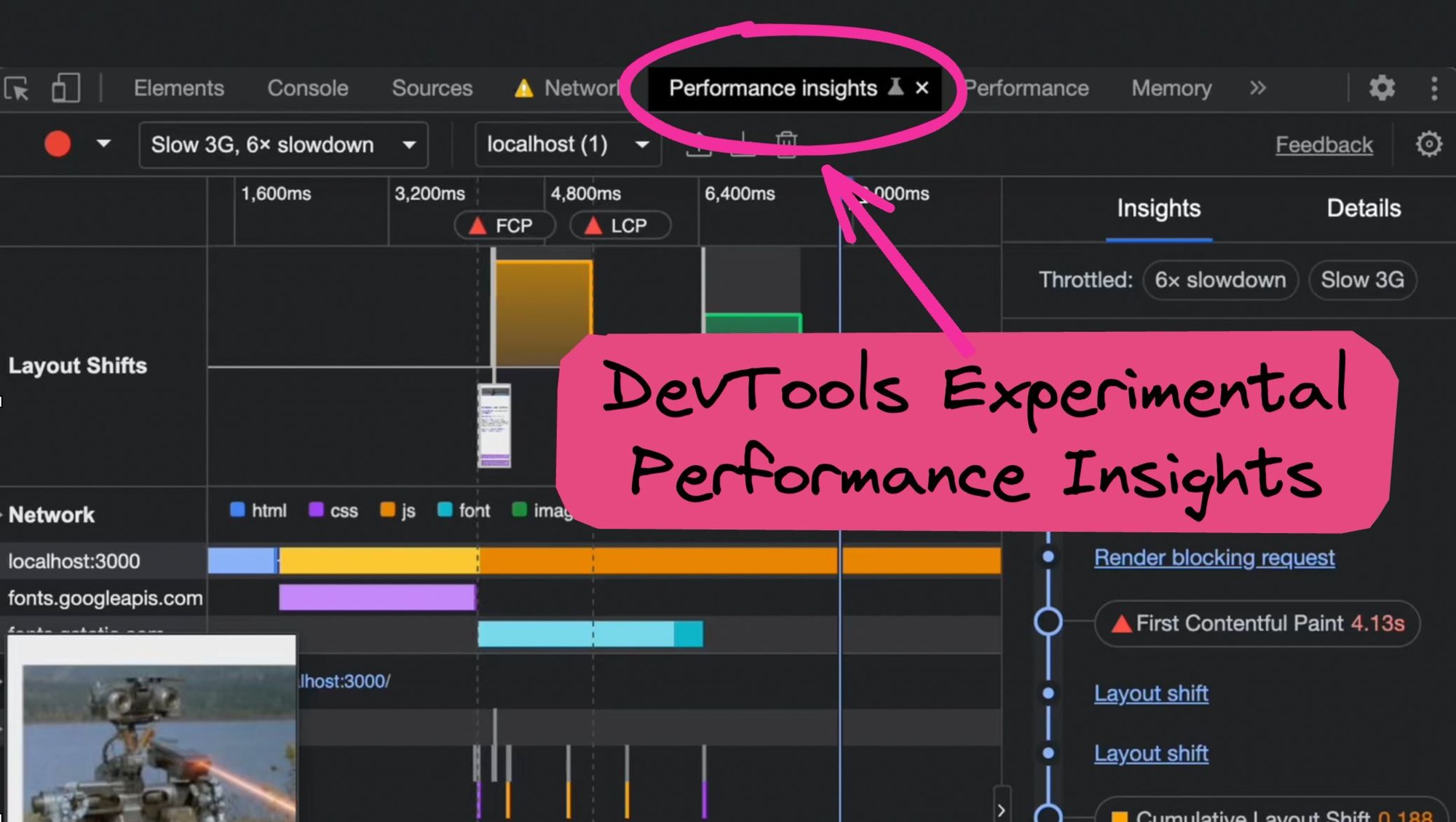 Experimental Performance Insights Panel in Chrome DevTools