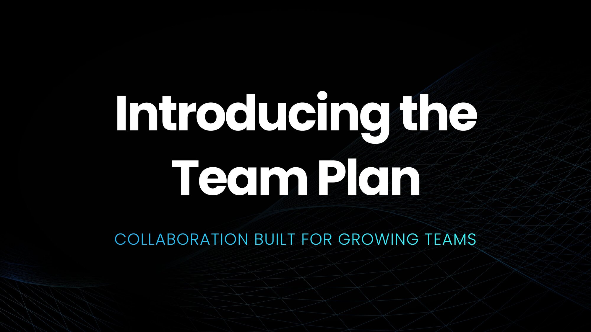 The Team Plan, at a Glance