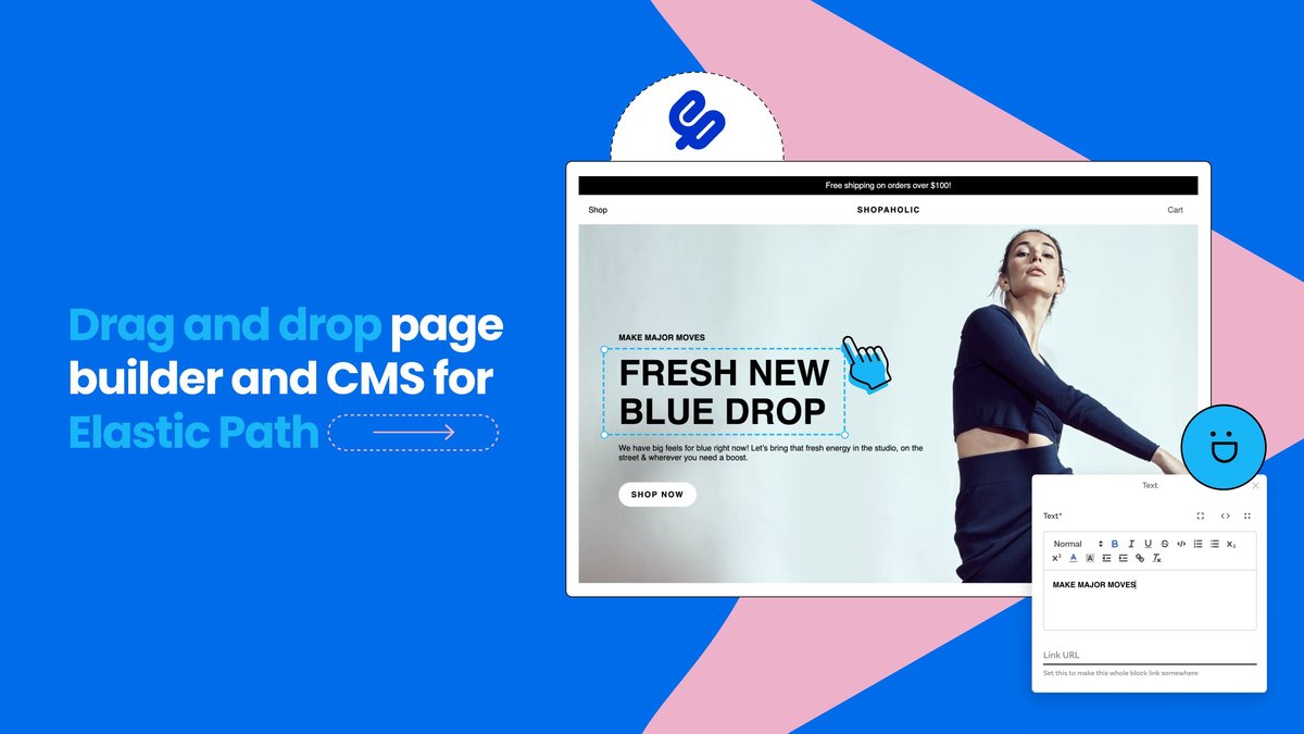 Page builder and CMS for Elastic Path