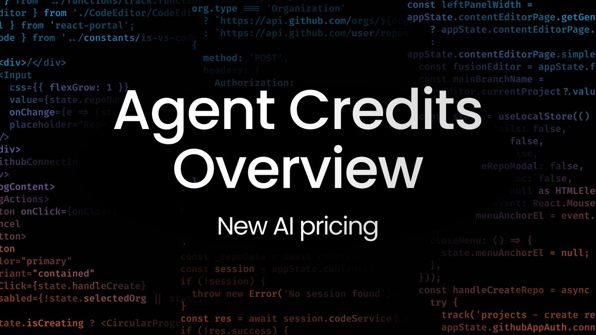 Introducing Usage-Based Agent Credits
