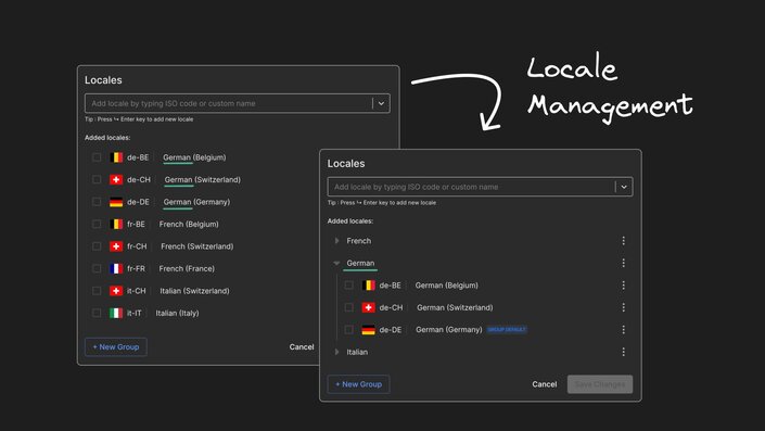 Locale grouping: Scale localization