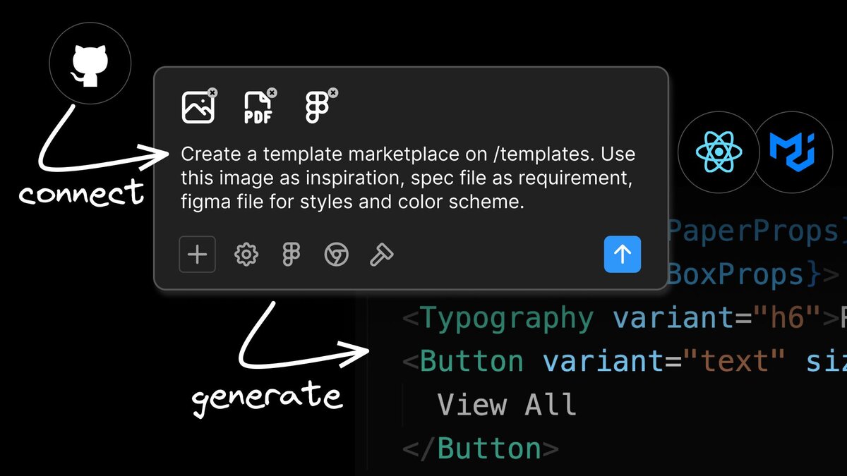 Build React and Material UI Apps using AI