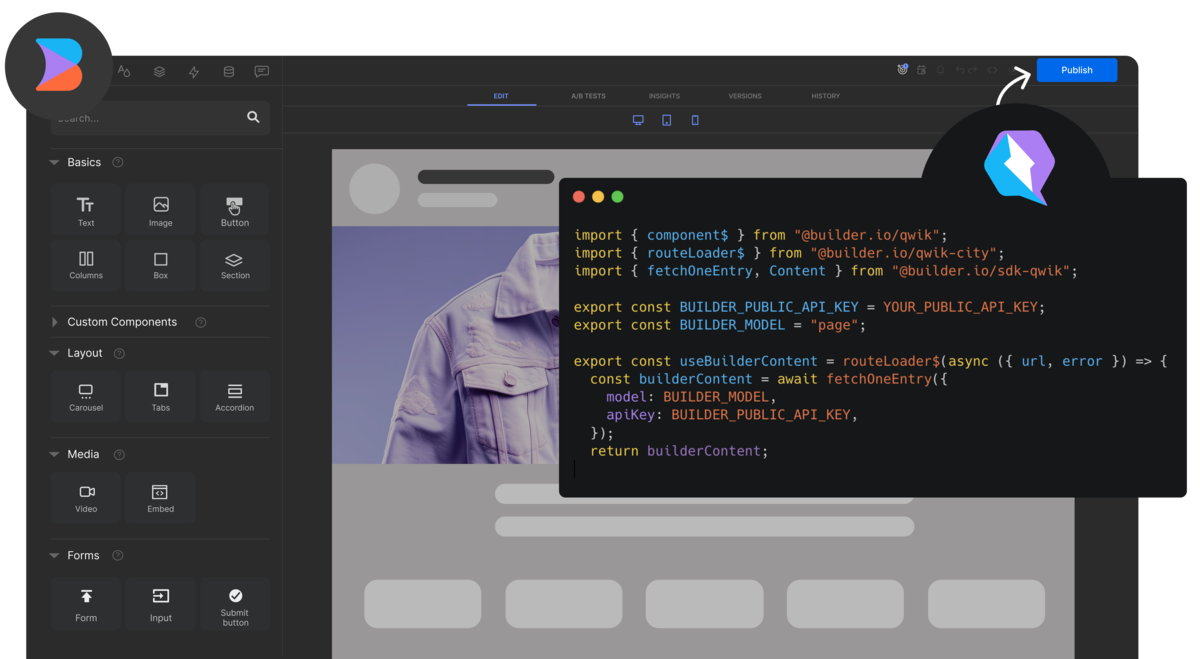 Headless CMS For Qwik - Drag & Drop CMS Headless CMS For Qwik - Drag & Drop CMS