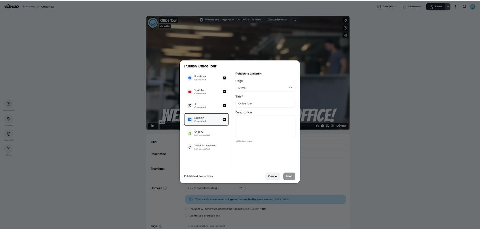 How to Integrate Vimeo & LinkedIn to Maximize Networking