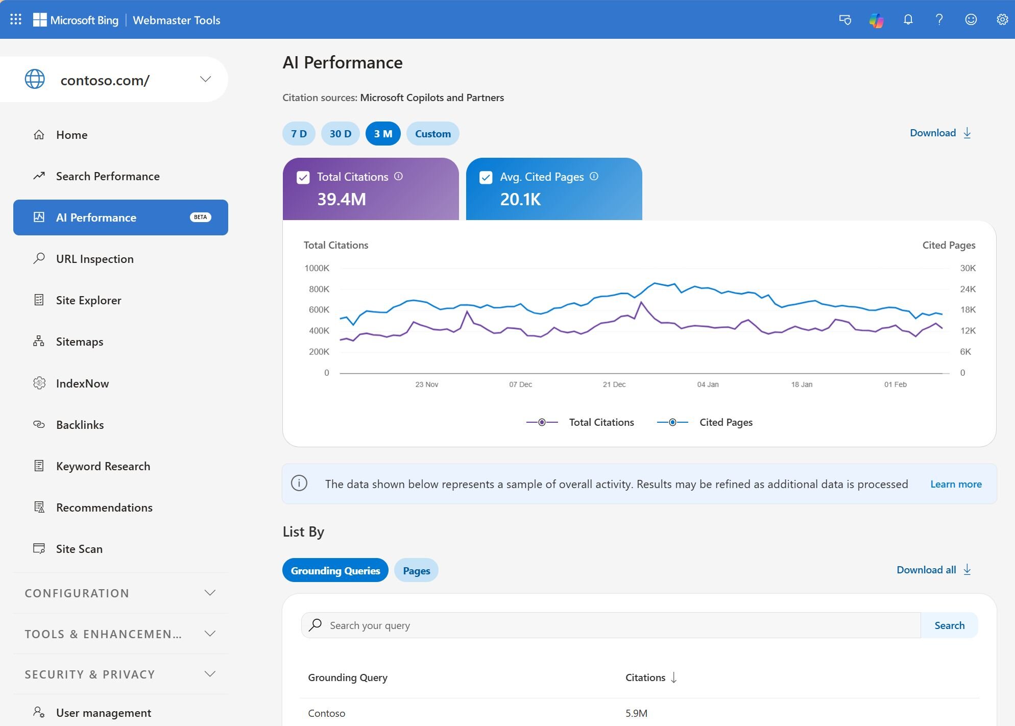 Bing introduceert AI Performance: data voor GEO