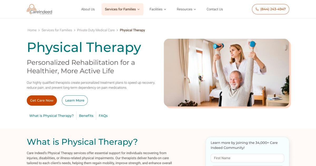 Care Indeed Physical Therapy Personalized Care for a Faster Recovery ...