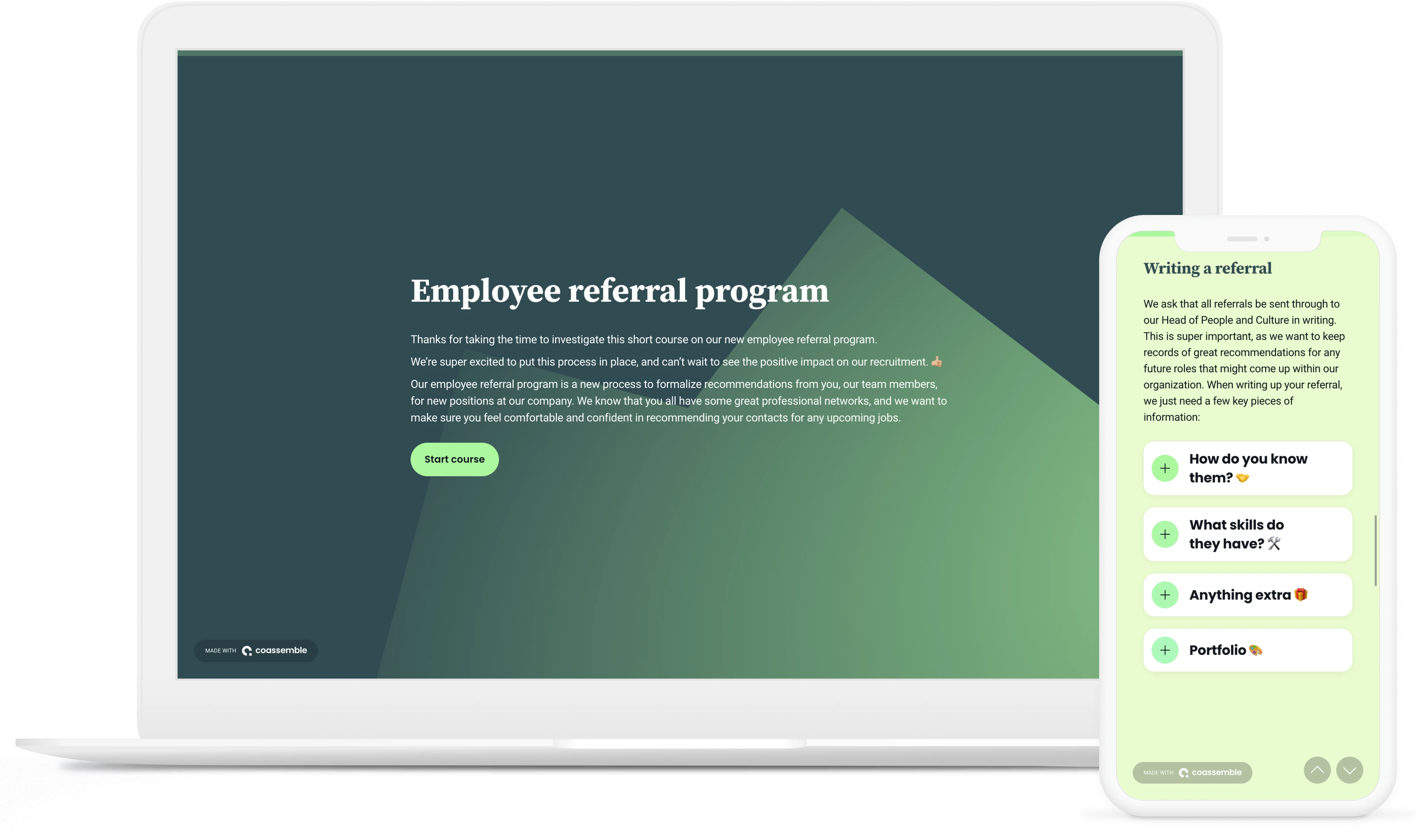 Employee referral program template - Coassemble Employee referral program template - Coassemble