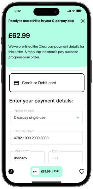 Single Use Payment