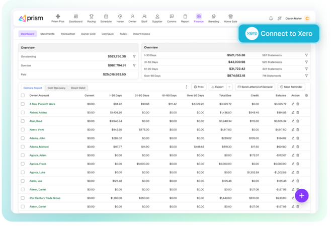 Prism Features – Powerful Software For Every Equine Operation | Prism