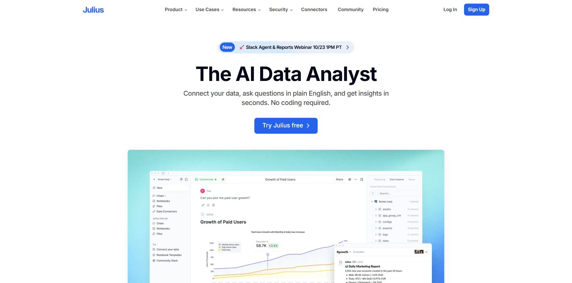 Julius AI | Excel, Slides, Tasks with AI | 11 Best Dashboard Software ...
