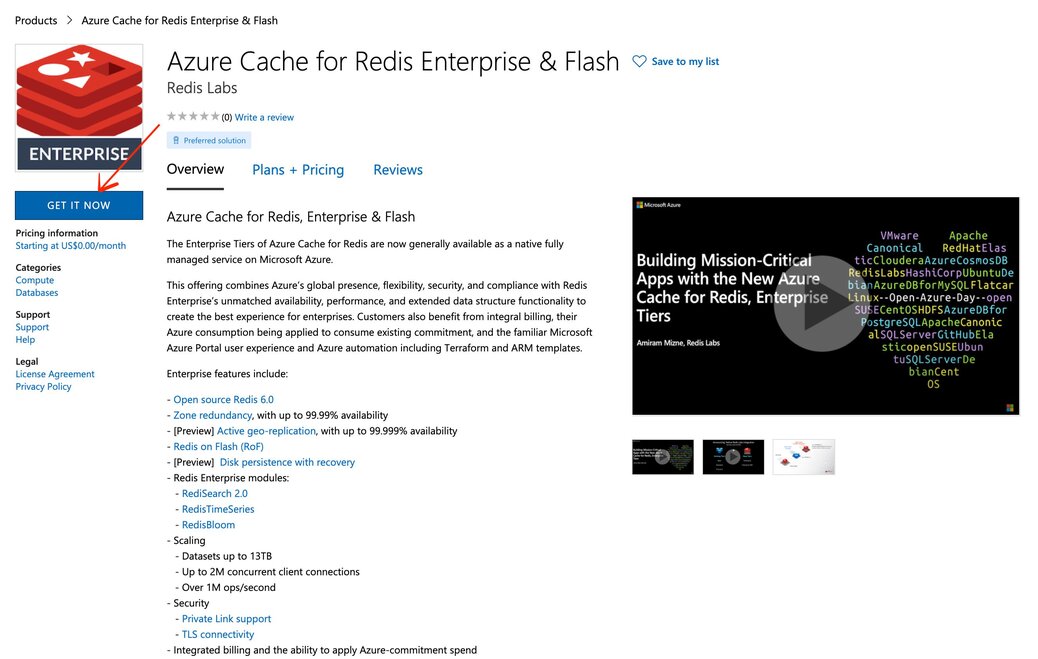 Create a database using Azure Cache for Redis