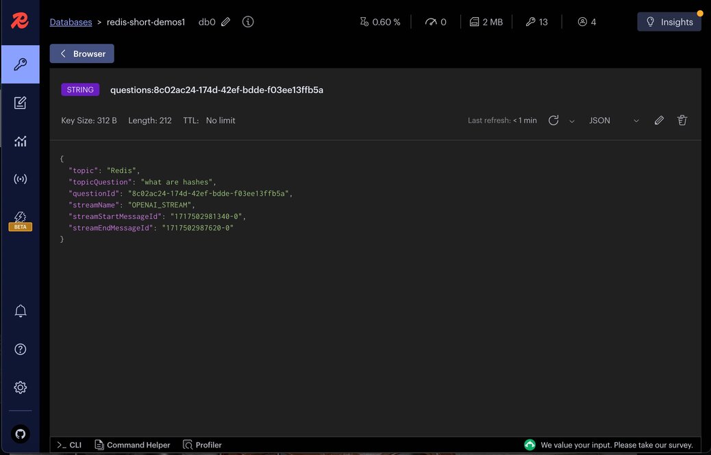 Streaming LLM Output Using Redis Streams