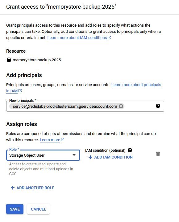Memorystore to Redis Cloud
