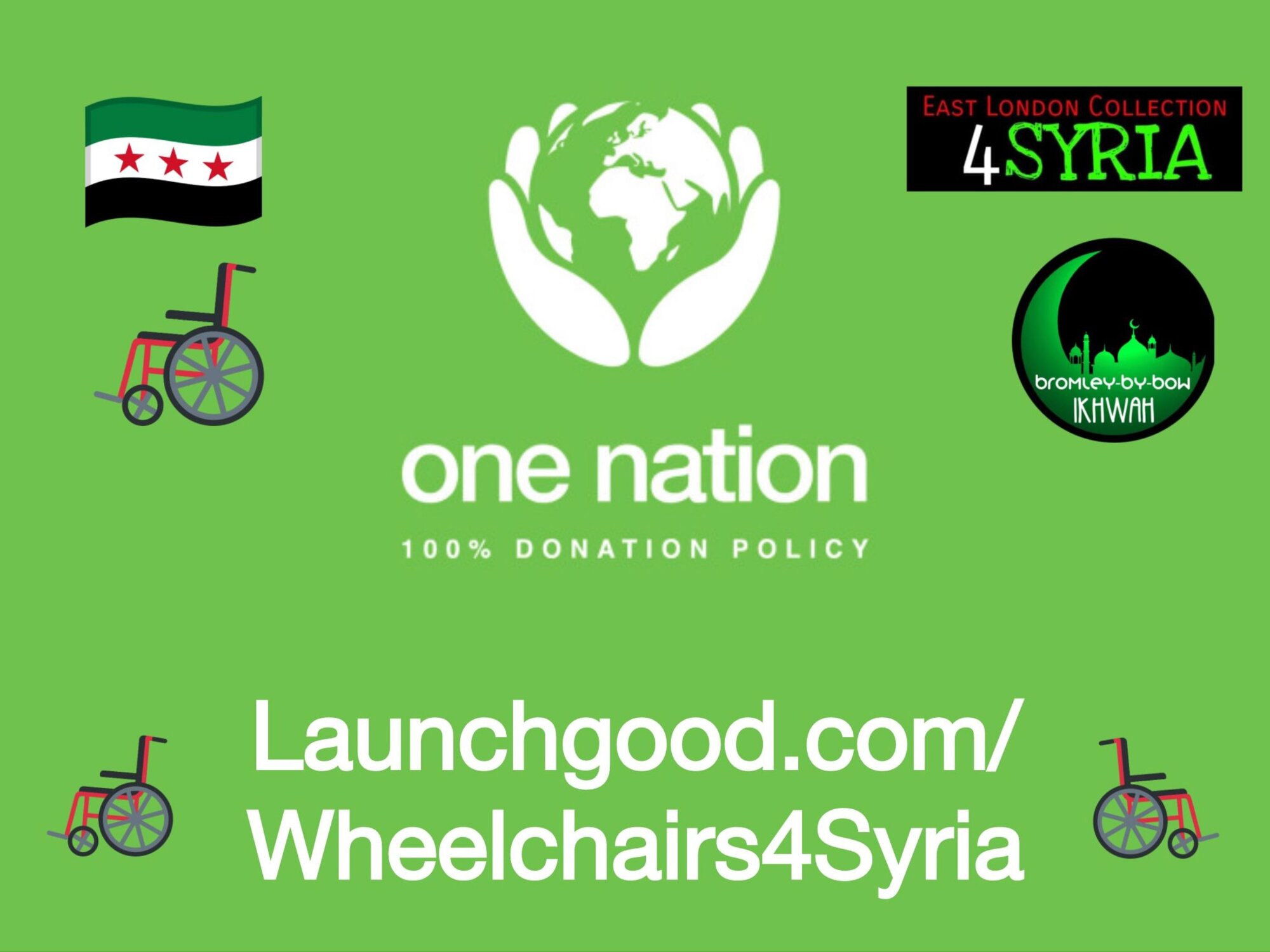 One Nation 100 Wheelchairs | LaunchGood