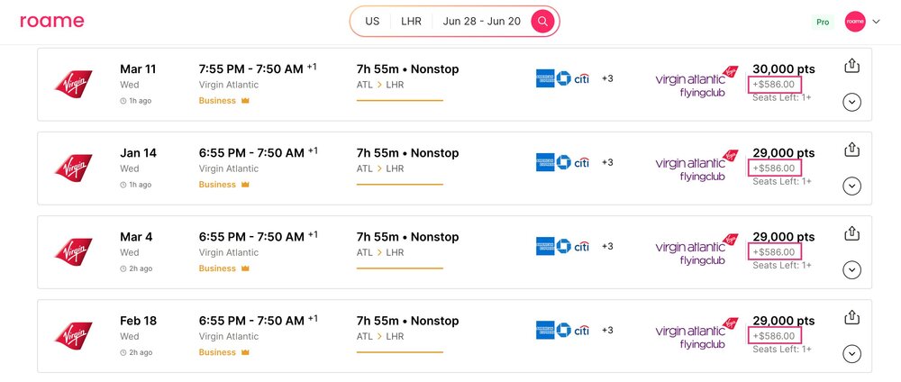 Virgin Atlantic Doubles Award Fees Overnight - Roame