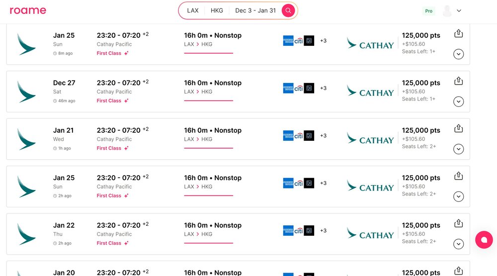 How I Booked Cathay Pacific First Class for Only 125,000 Points - Roame