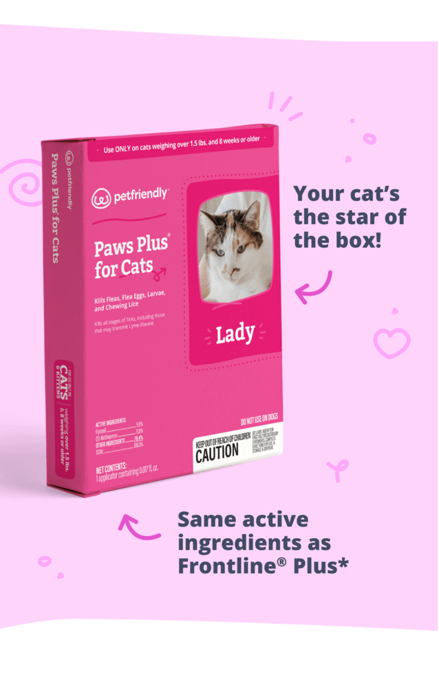 Topical Flea and Tick Prevention for Cats | Paws Plus® - PetFriendly Box