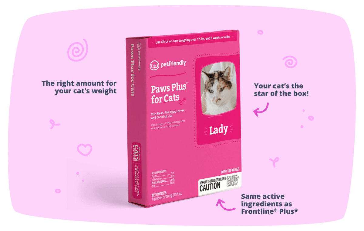 Topical Flea and Tick Prevention for Cats | Paws Plus® - PetFriendly Box