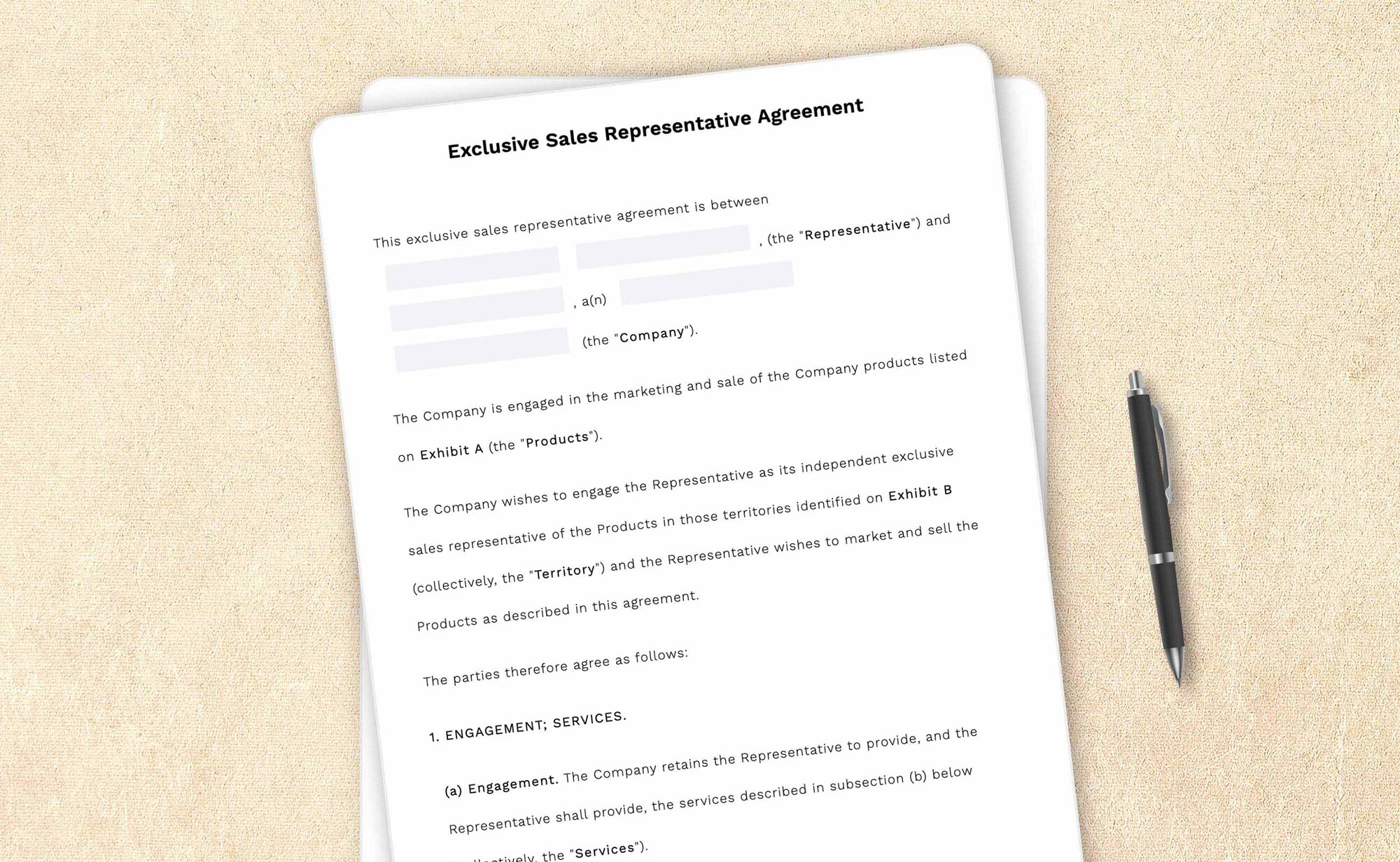 Free exclusive sales representative agreement template by LegalZoom ...