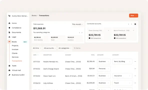LZ Books - Small business accounting simplified | LegalZoom