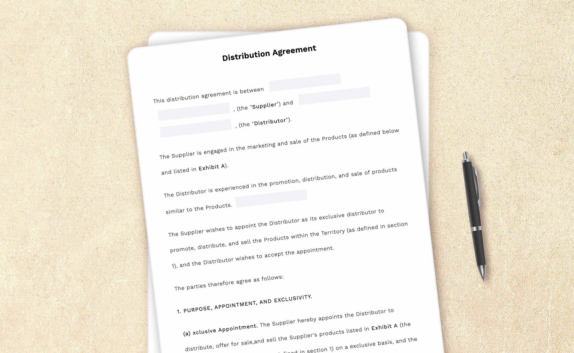 Distribution Agreement Template | LegalZoom