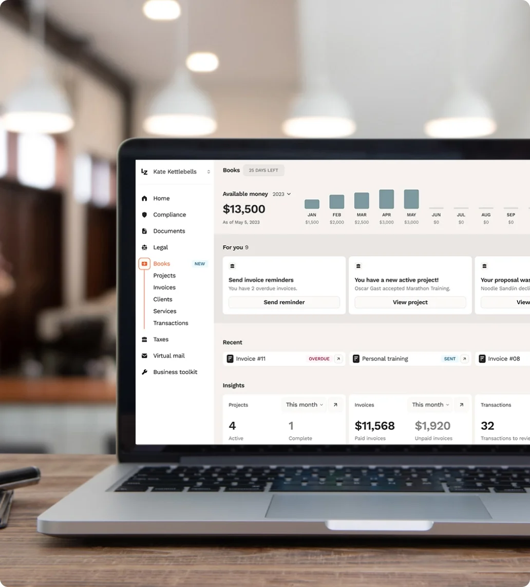 LZ Books - Small business accounting simplified | LegalZoom