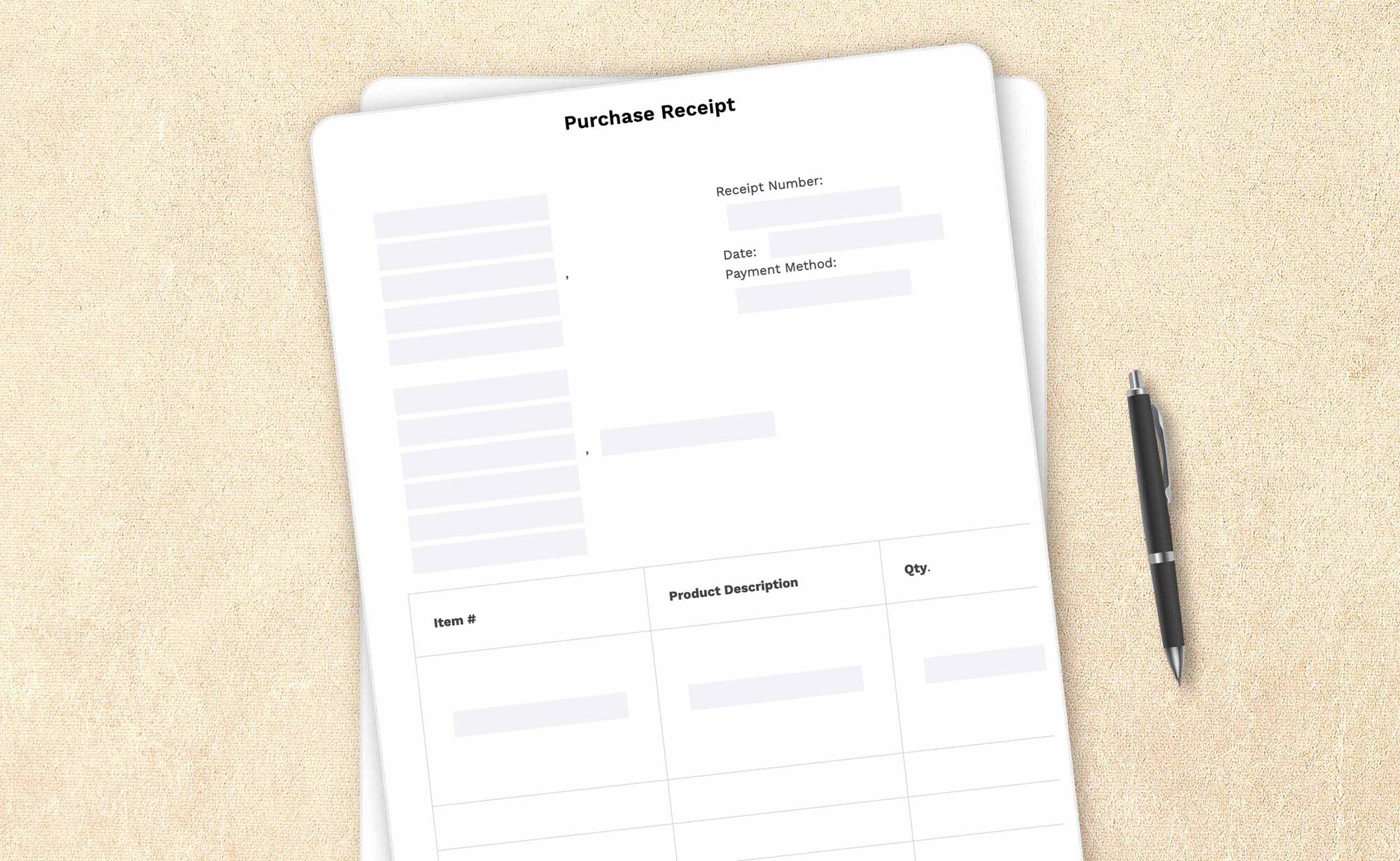 Purchase Receipt Template | LegalZoom