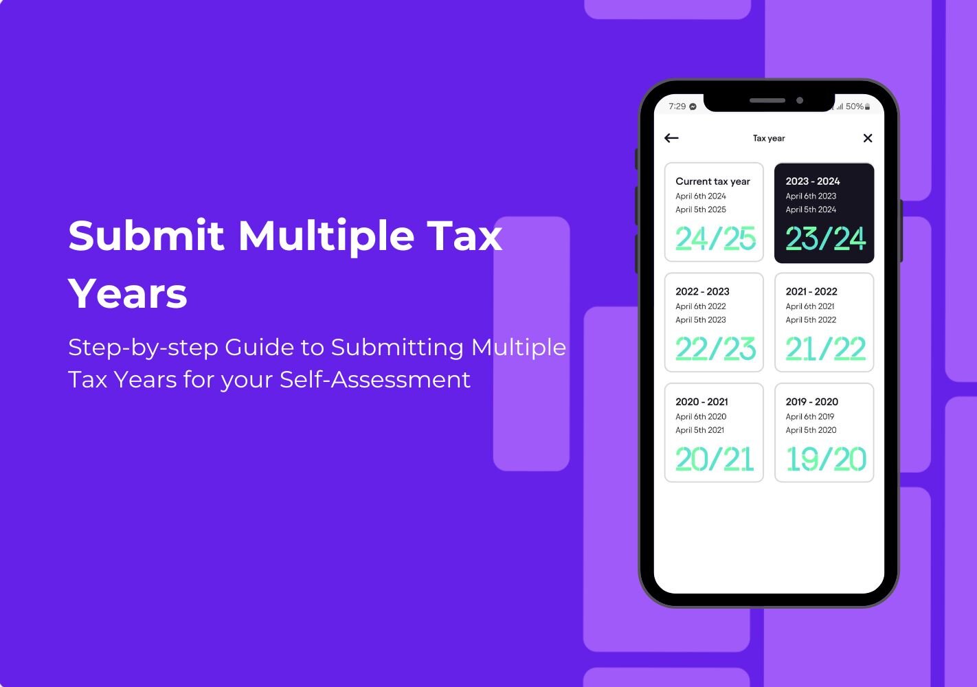 How to Submit Multiple Tax Years Using Pie Tax App