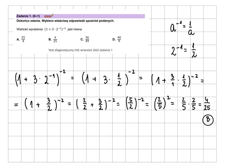 Potęgi i pierwiastki - zadania maturalne i wprowadzenie od zera