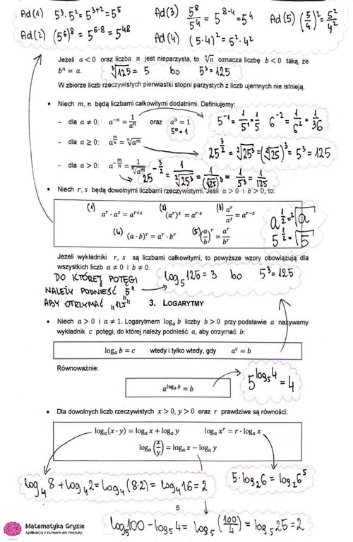 Notatki z matematyki na egzamin ósmoklasisty i brakujące wzory w tablicach maturalnych