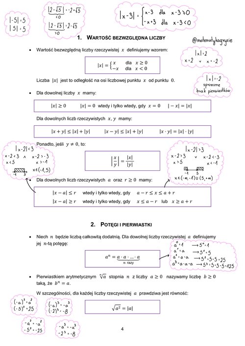 Darmowe tablice z dopisanymi wzorami do matury i egzaminu ósmoklasisty