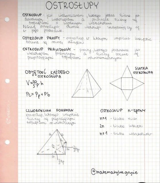 📑 Notatki do matury z matematyki Matematyka Gryzie